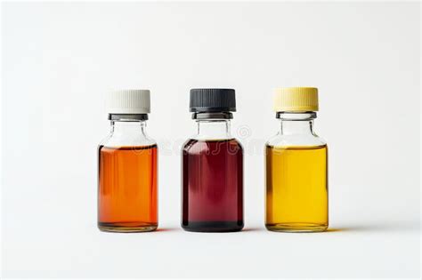 Three Medicine Bottles With Fluid Levels Stock Illustration