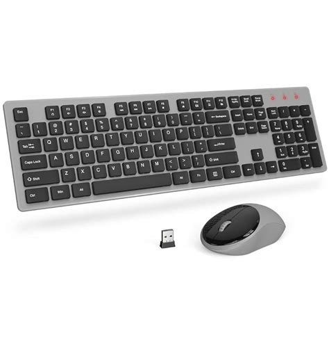 무선 키보드 및 마우스 Trueque Silent 24ghz 풀 사이즈 Usb 마우스 콤보 긴 배터리 티몬