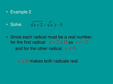 Ppt Solving Radical Inequalities Powerpoint Presentation Free