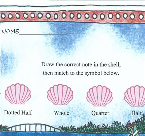 Pink Seashell Matching Worksheet Piano Lessons By Cathy Crawley