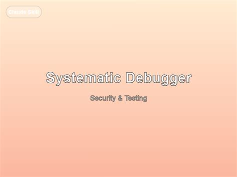 Systematic Debugger For Claude Claudeskillshq