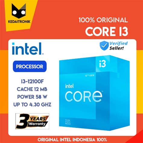 Jual NEW Intel Processor Core I3 12100F LGA1700 CORE I3 4 30GHz Shopee Indonesia
