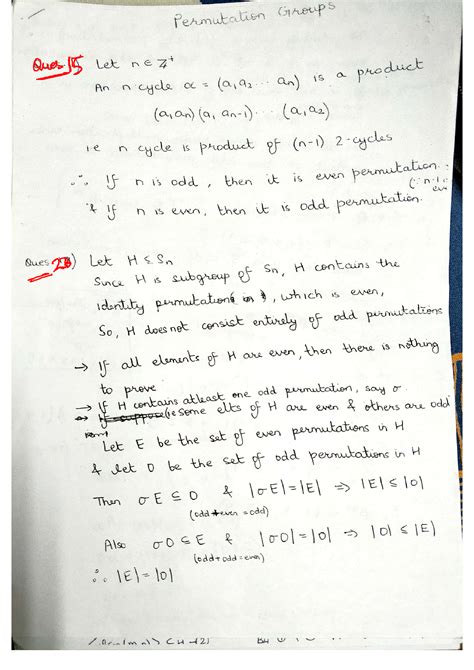 Solution Complete Permutation Group Theory Solved Questions In