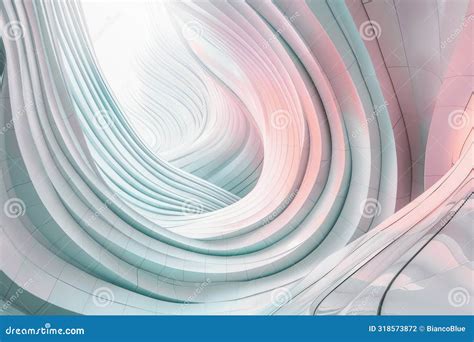 A D Rendering Of A Parametric Architectural Structure With A Smooth Undulating Surface That
