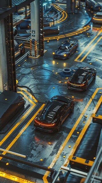 Autonomous Vehicle Testing Facility Premium Ai Generated Image