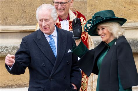 King Charles Iii And Queen Camilla Attend Easter Church Services Among