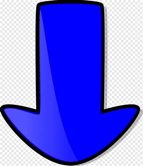 Arrow Down Symbol Sign Blue Shape Downturn Png Pngwing