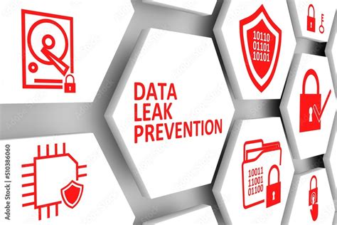 Data Leak Prevention Concept Cell Background 3d Illustration Stock