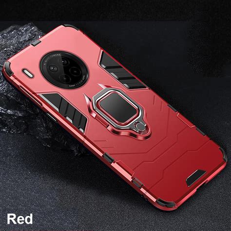 Icasecover For Huawei Y9a Hard Case Hybrid Shockproof Car Magnetic Ring Buckle Stand Back Cover