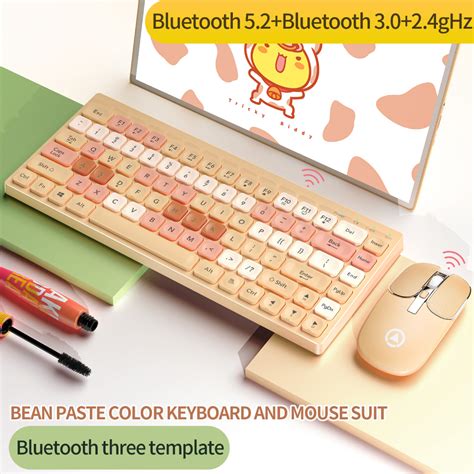 KM Bluetooth Three Mode Wireless Keyboard And Mouse Set Rechargeable External Keyboard And