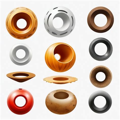 Premium Vector Hollow Vector Set White Background Isolated A High Premium Vector Hollow Vector Set White Background Isolated A High