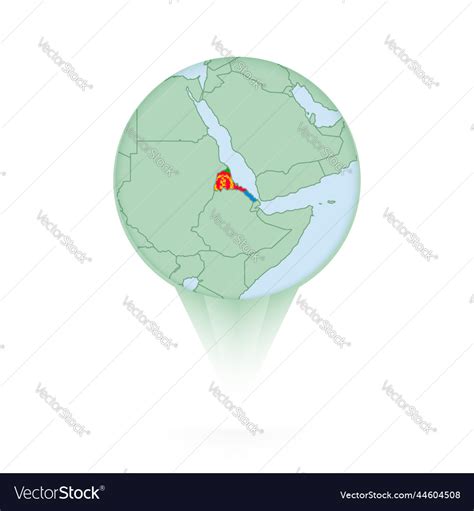 Eritrea Map Stylish Location Icon With Royalty Free Vector
