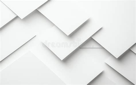 Abstract White Geometric Shapes Background Modern Minimalist Texture For Clean And Elegant