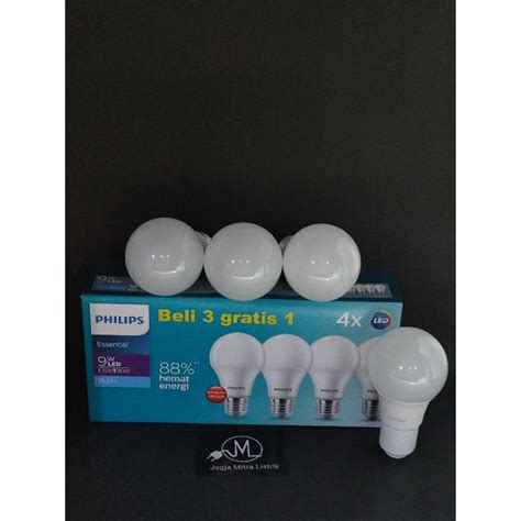 Jual PHILIPS LED PAKET ESSENTIAL 5 7 9 WATT PUTIH DUS BIRU Shopee Indonesia