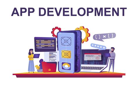 App Development Web Concept In Flat Style 2417917 Vector Art At Vecteezy
