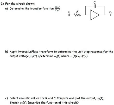solved for the circuit shown a determine the transfer function vo s