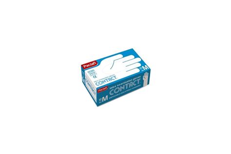 Латексные опудренные перчатки PACLAN Contact, комплект 50 пар, азмер M ...