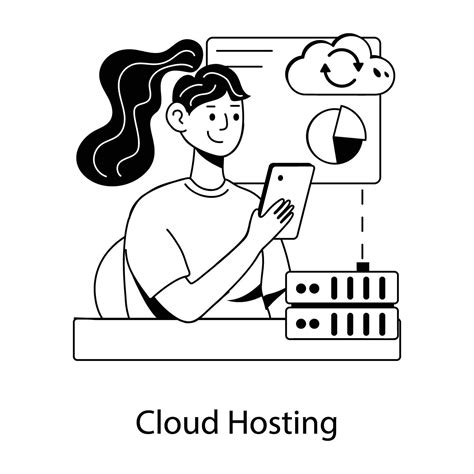Trendy Cloud Hosting 43229421 Vector Art At Vecteezy