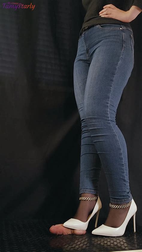 White Heels Crush And Stomp Bootjob Shoejob Ballbusting 14 Nude