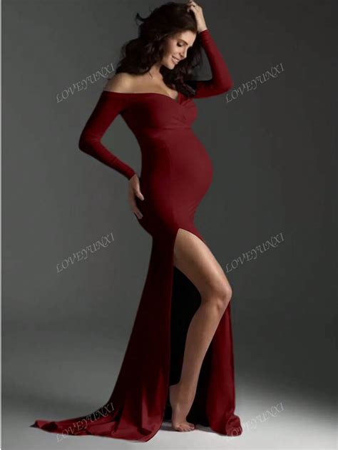 მაქმანი სამშობიარო კაბა ფოტოსესიისთვის საქორწილო კაბები