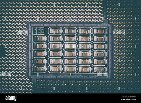 Cpu Socket On Computer Motherboard Stock Photo Alamy