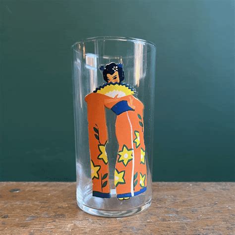 Vintage 1950s Nude Girl Novelty Glasses Naughty Vintage Collectible
