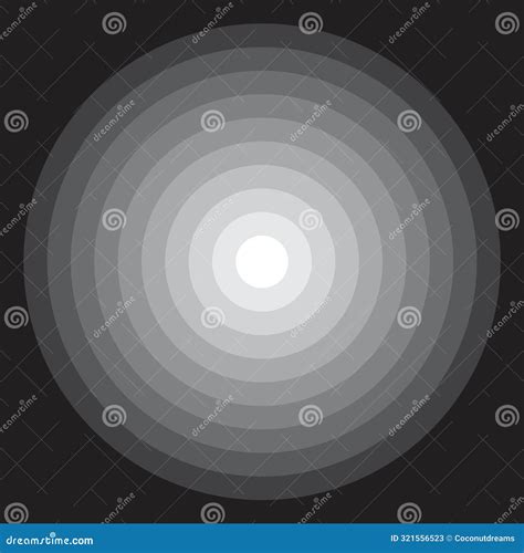 Monochrome Multiple Layers Sphere Radius Abstract Background Stock