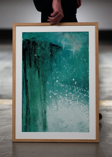 Teal Abstract Posters And Prints By Elżbieta Szczepaniak Printler