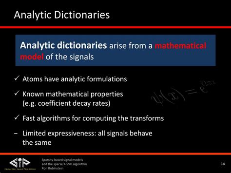 ppt sparsity based signal models and the sparse k svd algorithm