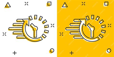 Premium Vector Clock Countdown Icon In Comic Style Time Chronometer Vector Cartoon