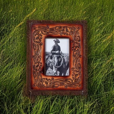 Leather Tooled Photo Frame Twisted Sisters Western Wear