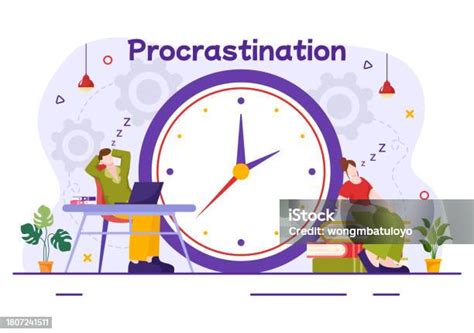 미루는 벡터 일러스트 레이 션 와 미루는 게으른 사업가 직원 회사원 일 에서 플랫 비즈니스 만화 배경 게으름에 대한 스톡 벡터 아트 및 기타 이미지 Istock