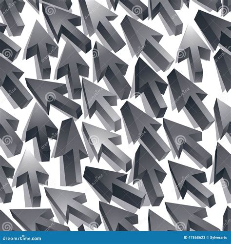 Mouse Arrow Cursors Seamless Pattern Stock Vector Illustration Of