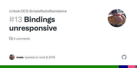 Bindings Unresponsive Issue Ciribob DCS SimpleRadioStandalone GitHub