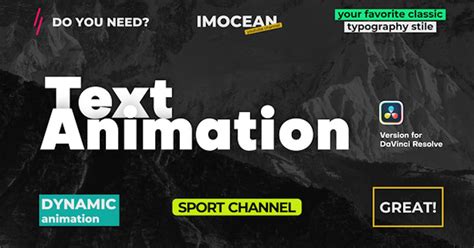 Text Animation Davinci Resolve Titles Ft Animation And Broadcast