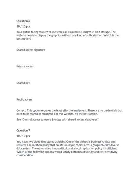 Azure Practice Questions 2 Pdf Computing Information Science