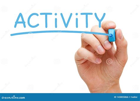 Word Activity Handwritten With Blue Marker Royalty Free Stock Image 143855866