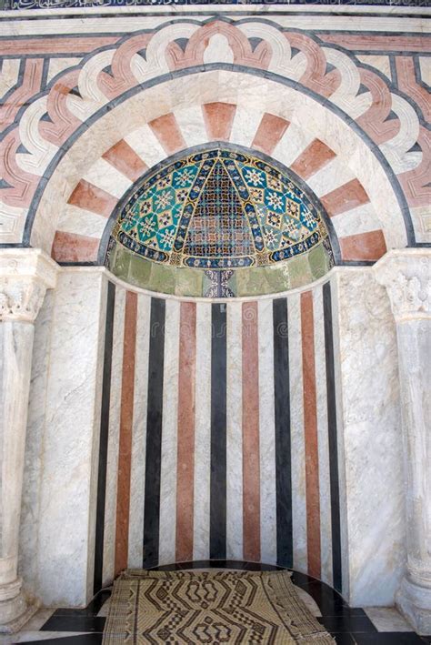 Arabic Mosaic Tile Details On Al Aqsa Mosque Dome Of The Rock Stock