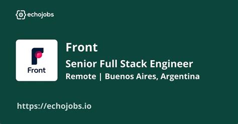 Front Is Hiring Senior Full Stack Engineer Contract Remote React