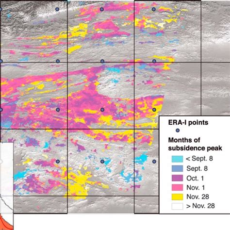 A Month Of The Seasonal Subsidence Peak Maximum Subsidence