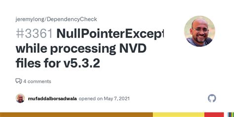 Nullpointerexception While Processing Nvd Files For V532 · Issue 3361 · Jeremylong