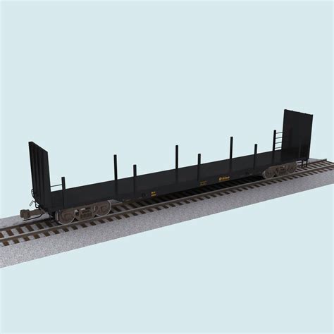 Ferrocarril Vagón De Tren Plataforma Modelo 3d 9 Max Free3d