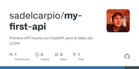 github sadelcarpio my first api primera api hecha con fastapi para