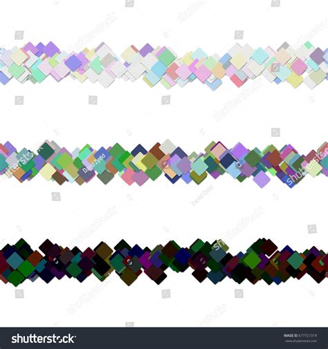 Repeatable Abstract Square Pattern Paragraph Separator Stock Vector