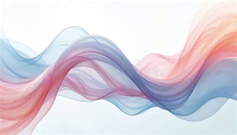 Abstract Undulating Waves In Soft Pastel Colors Against White Background 3d Digital Art Fluid