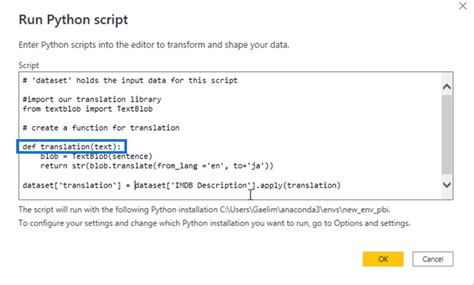 Power Bi Python Tutorial How To Translate Texts Quant Insights Network