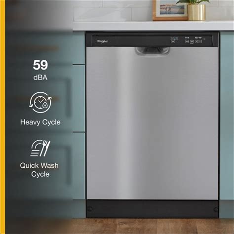 Whirlpool Wdf331pams 24 Inch Full Console Dishwasher With 12 Place