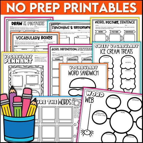 Science Of Reading Vocabulary Activities And Graphic Organizers