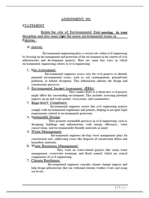 Assignment Pdf Water Pollution Sustainability