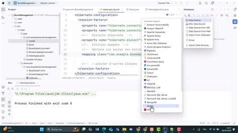 Javafx Application Book Management Configuration Of Hibernate